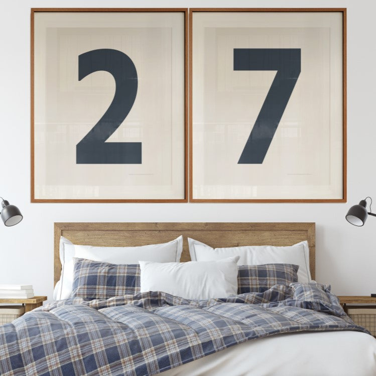 Number Wall Art Prints - turn your kid's sports into art